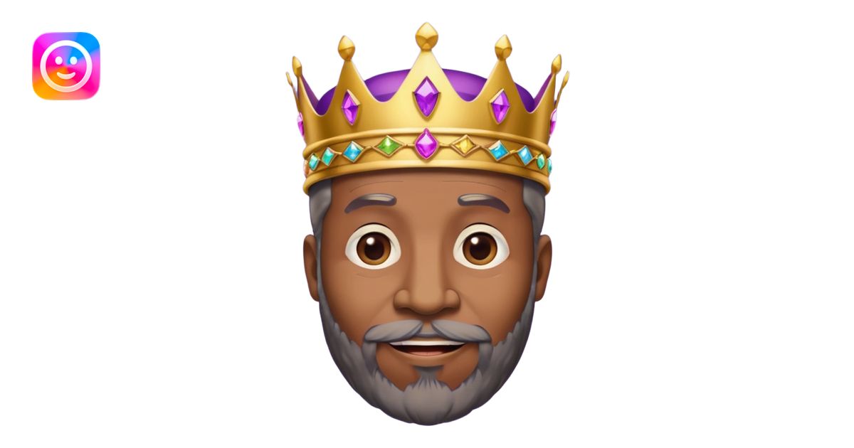 Create a cartoon-style emoji of Baltasar, one of the Three Wise Men ...