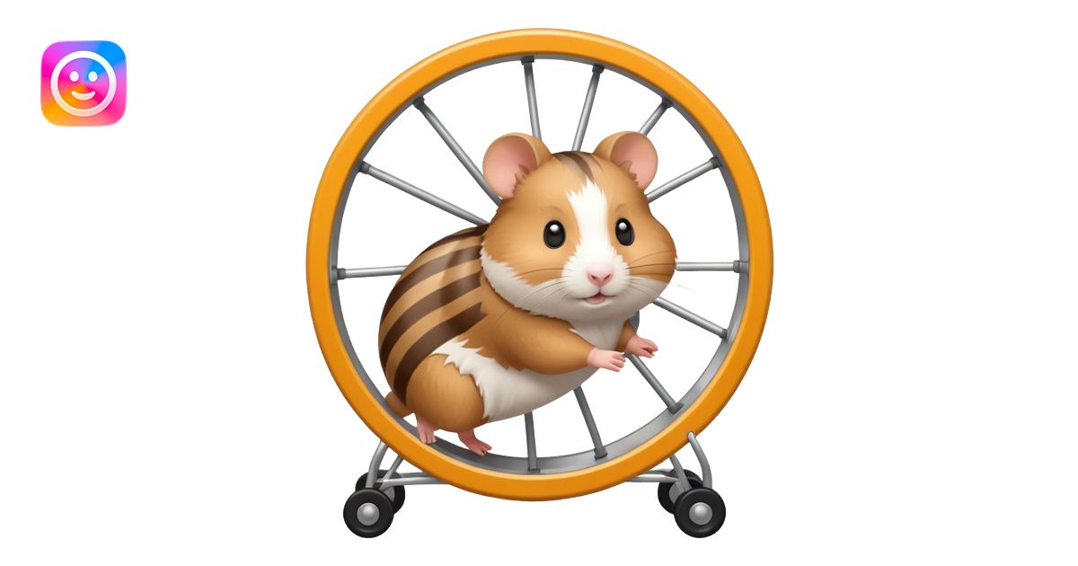 hamster running in hamster wheel emoji | AI Emoji Generator