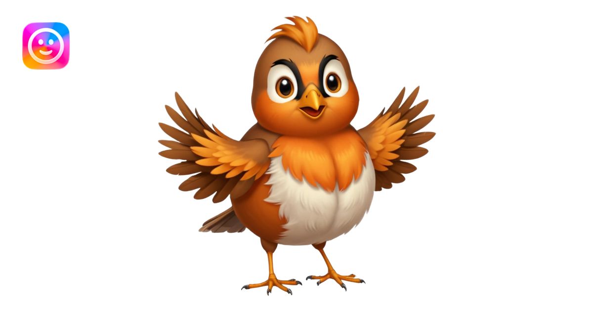 un rouge gorge danse emoji | AI Emoji Generator