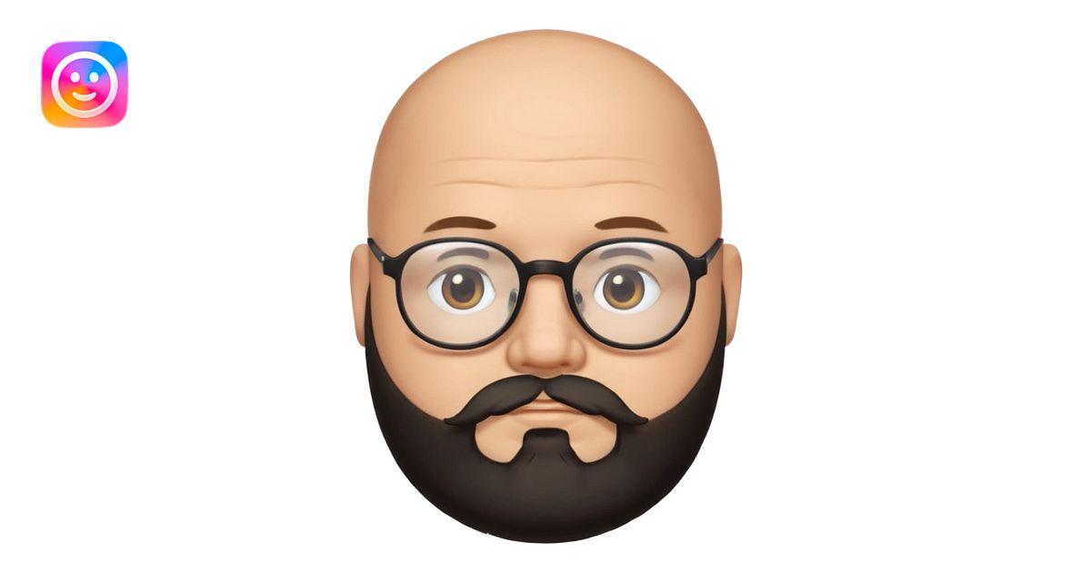 bald on top and hair on sides, chubby face, with glasses and black ...