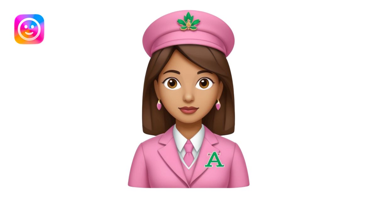 Hispanic woman alpha kappa alpha sorority emoji | AI Emoji Generator