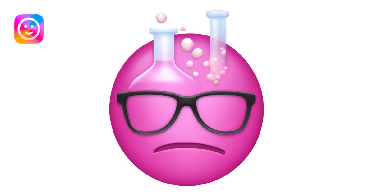 Pink chemistry emoji | AI Emoji Generator