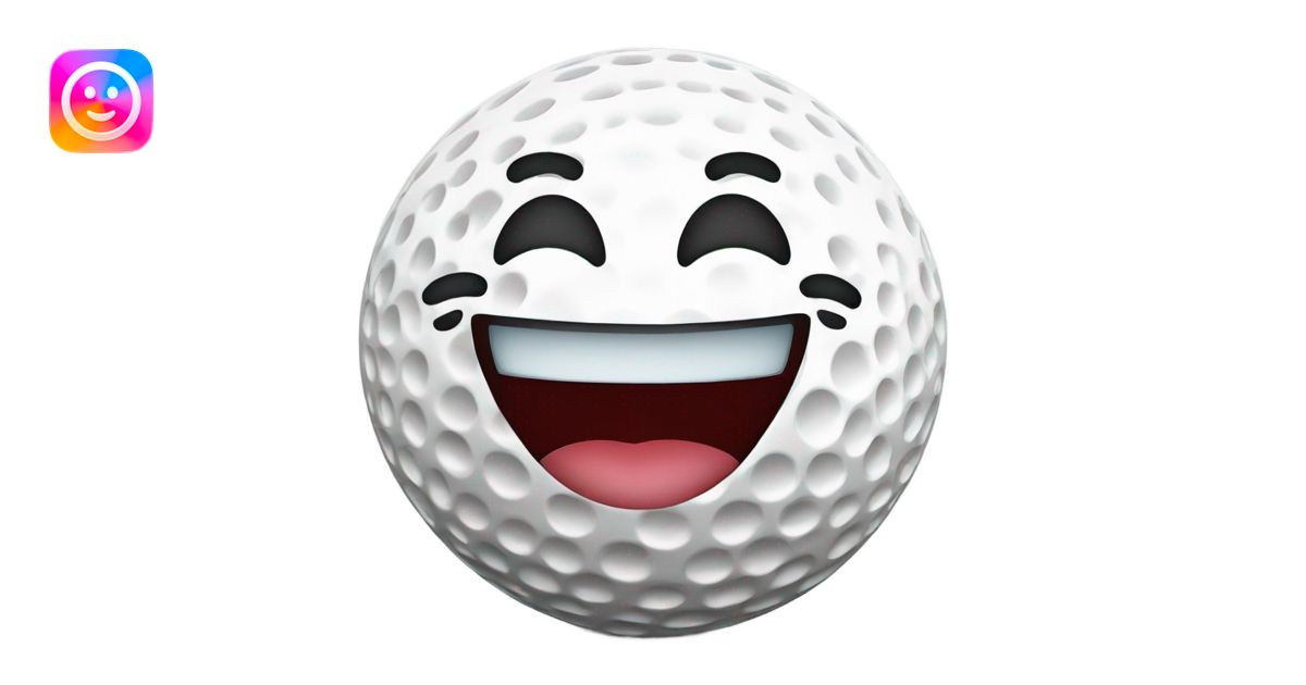 Golf ball with smile on it emoji | AI Emoji Generator