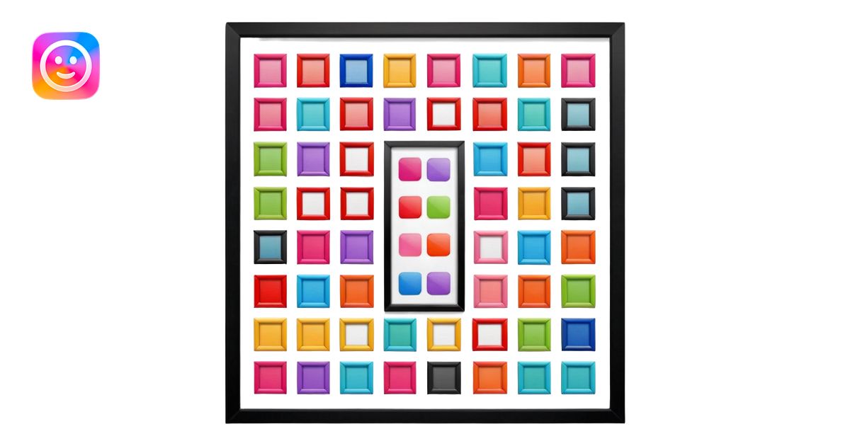 a girly multiple framed photos emoji | AI Emoji Generator