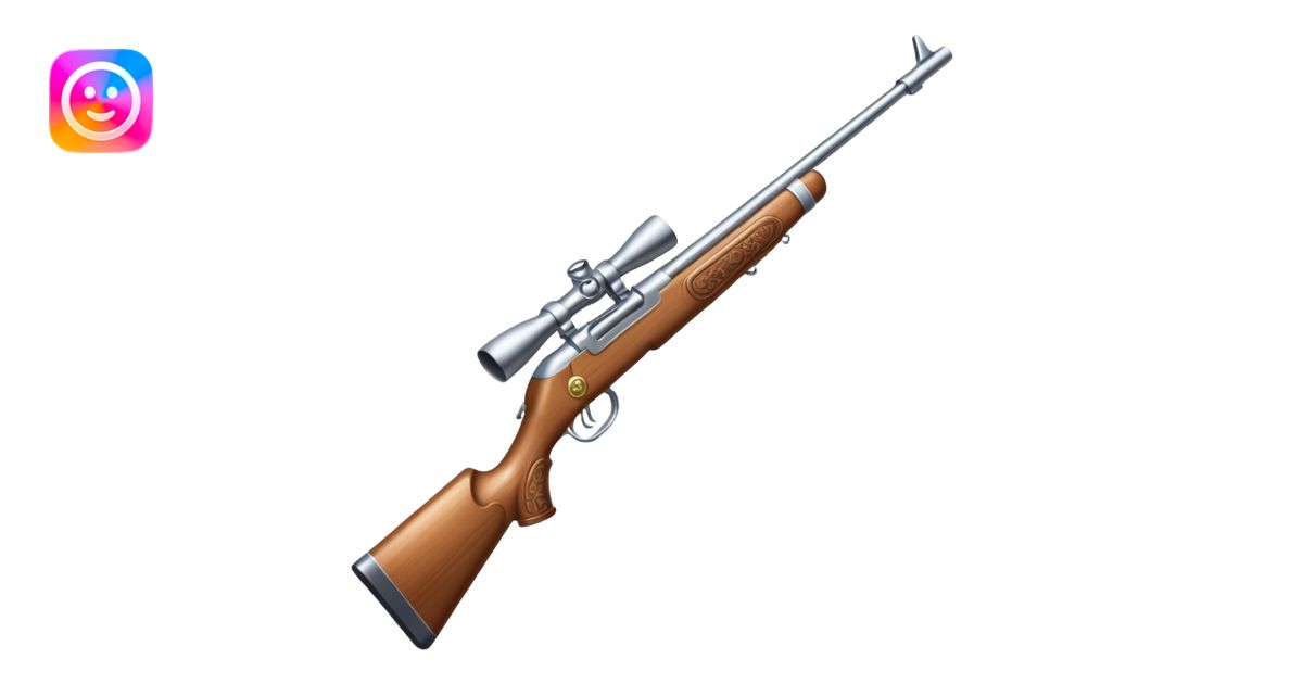 White colorguard rifle emoji | AI Emoji Generator