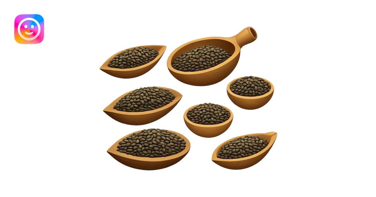 several packs of seeds. Transparent background emoji | AI Emoji Generator