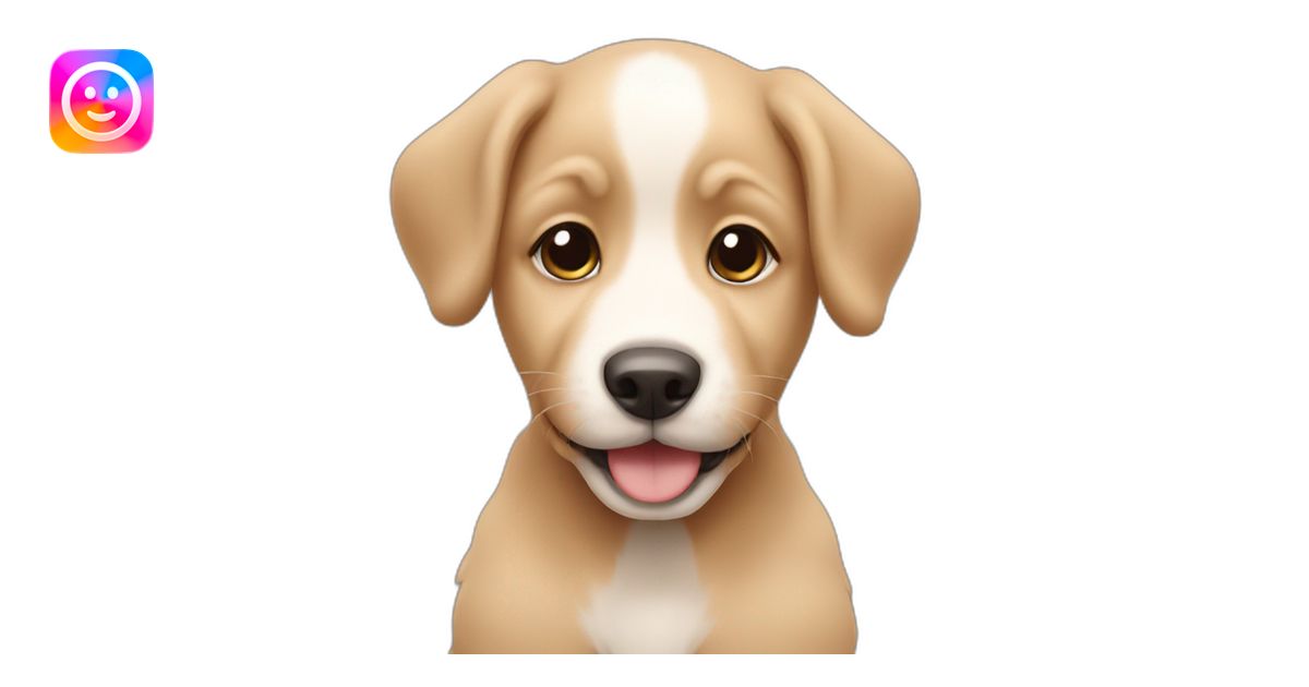 cute puppy emoji | AI Emoji Generator