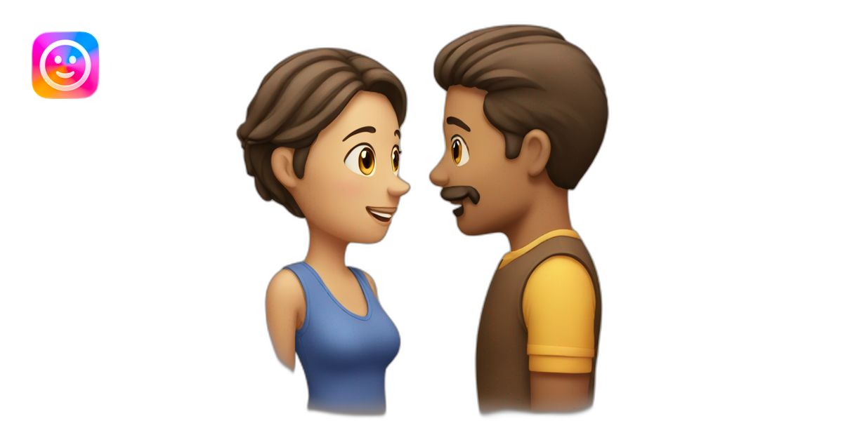 Couple talking emoji | AI Emoji Generator