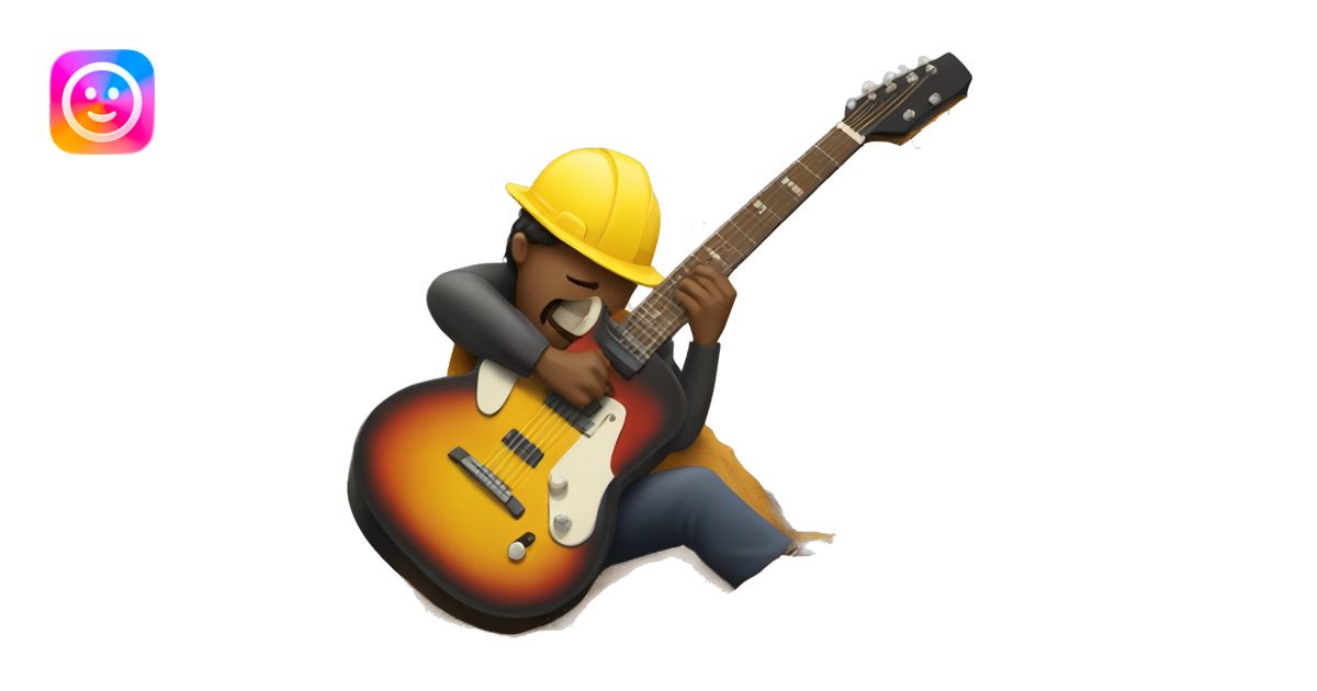 Digging with the guitar emoji | AI Emoji Generator