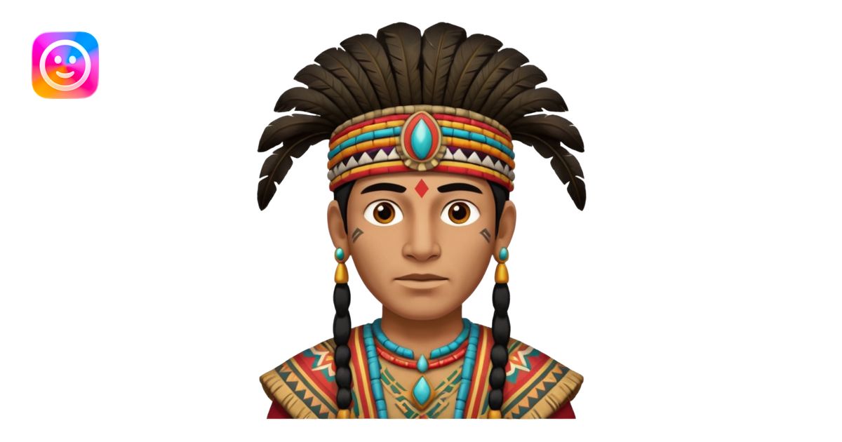 ancient Inca man bold head emoji | AI Emoji Generator