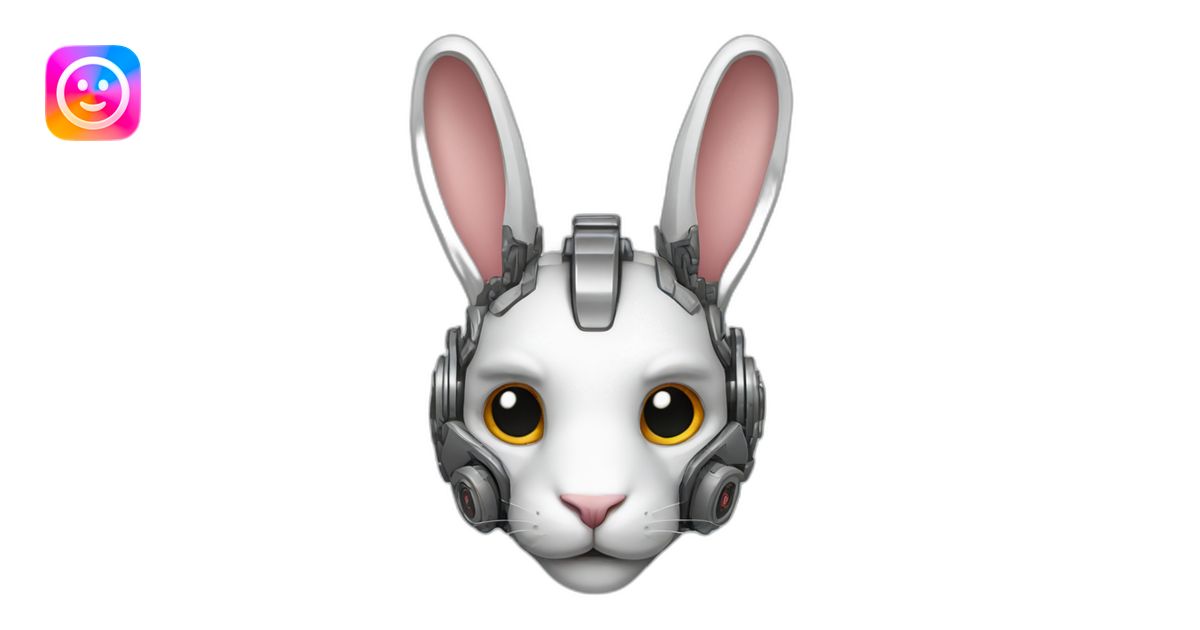 cyborg rabbit head emoji | AI Emoji Generator