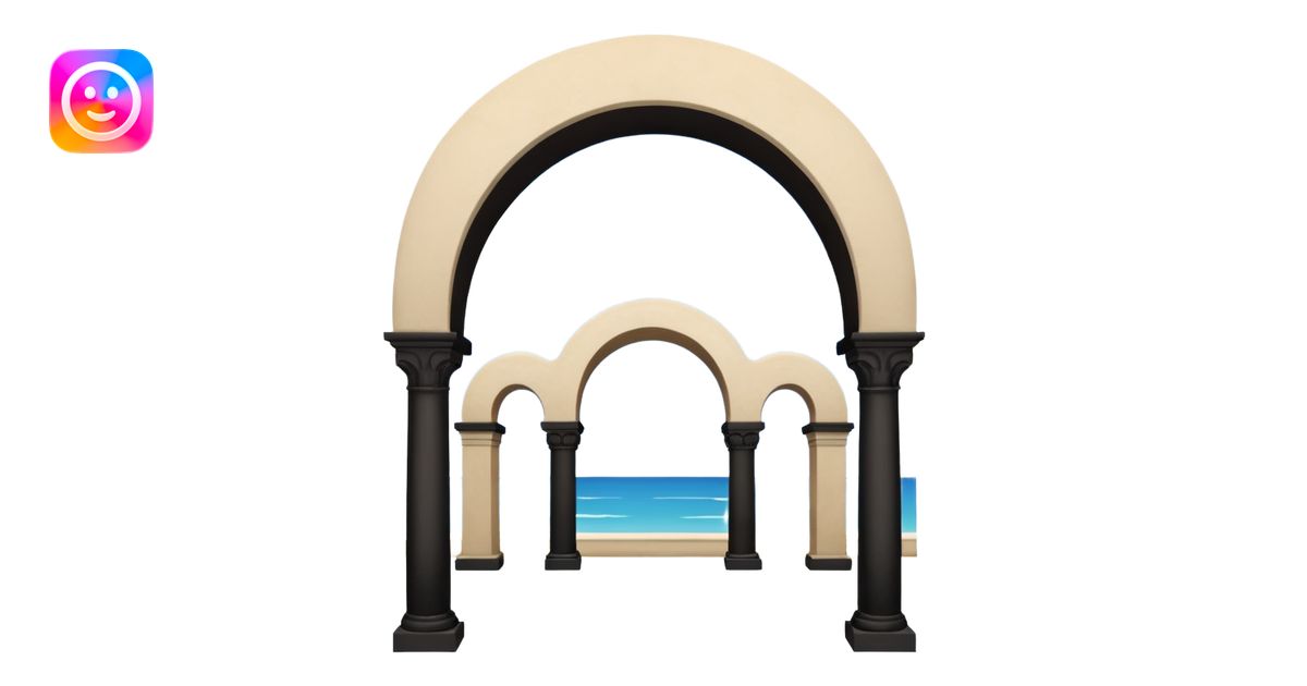 three arch like santa barbara serial emoji | AI Emoji Generator