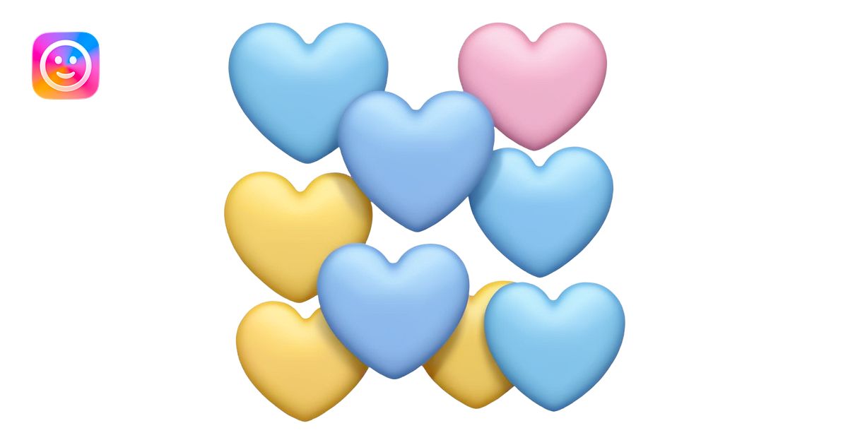 Pastel hearts emoji | AI Emoji Generator