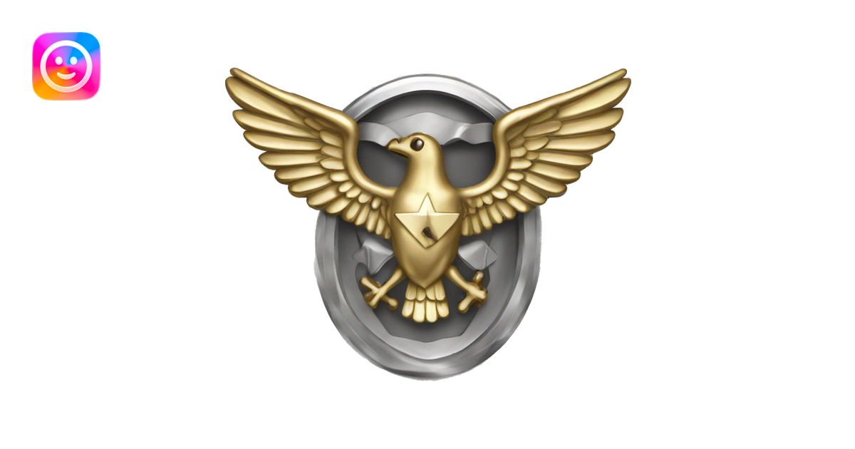 Silver Colonel insignia emoji | AI Emoji Generator
