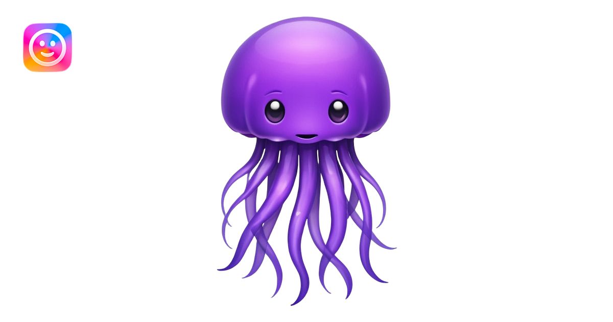 Make a purple jellyfish small emoji | AI Emoji Generator