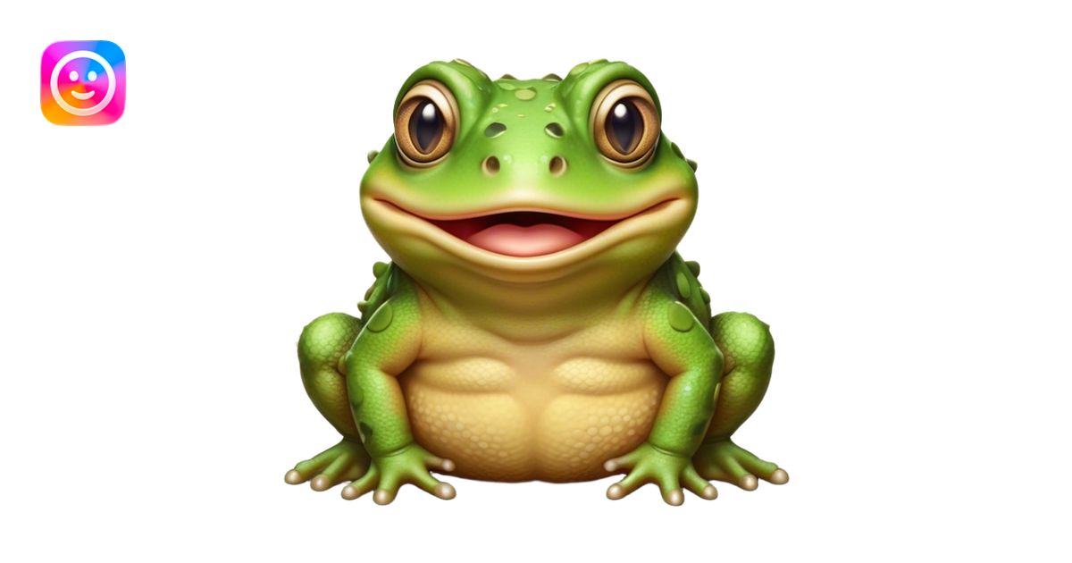 Cinematic Comical Toad Portrait Emoji, Head tilted dramatically with an ...