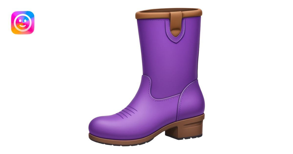 purple boot shape, simple and bold emoji | AI Emoji Generator