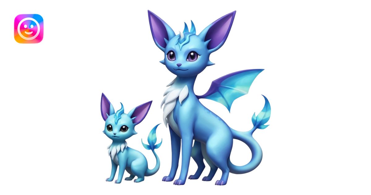 Shiny Nebulae Espeon-Lumineon-Vaporeon-Amaura-Glaceon-Dragonair-Fakémon ...