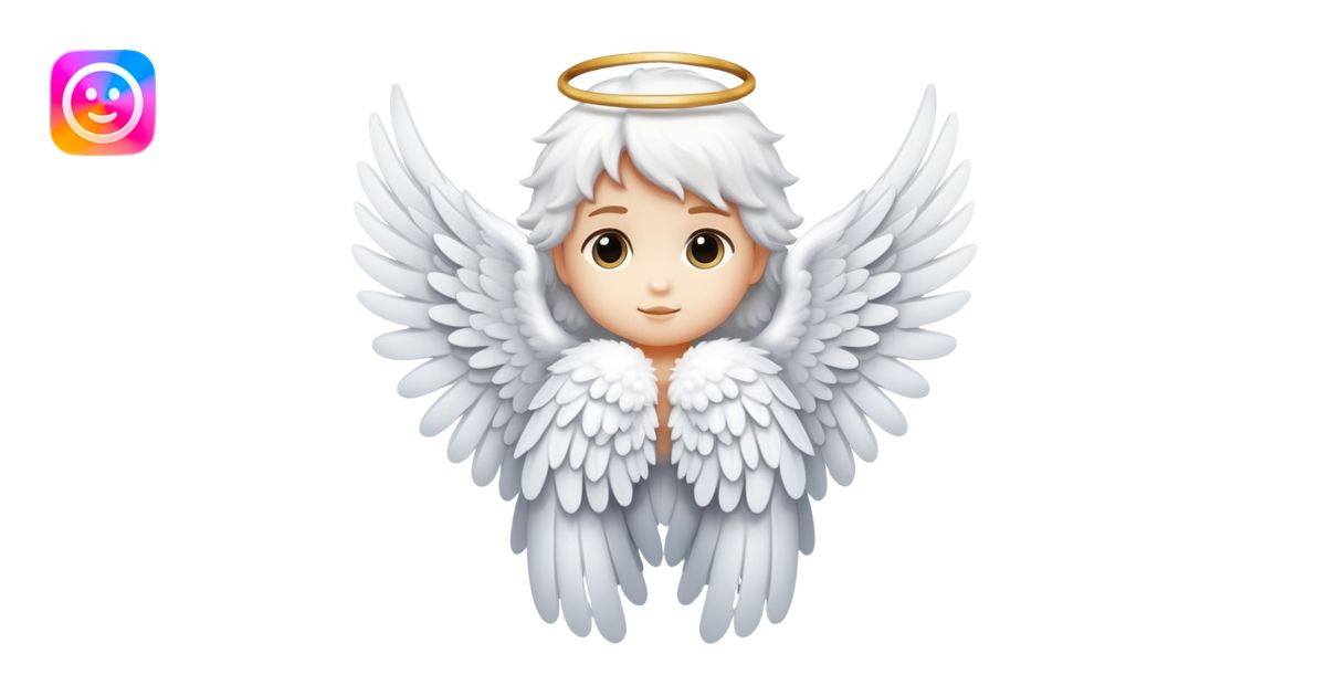 Cute angel wings emoji | AI Emoji Generator