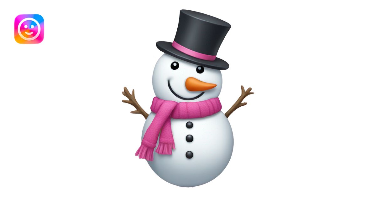 pink snowman emoji | AI Emoji Generator