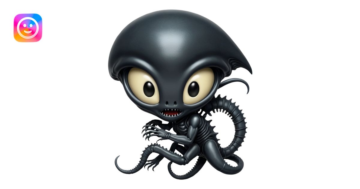 baby xenomorph from movie alien emoji | AI Emoji Generator
