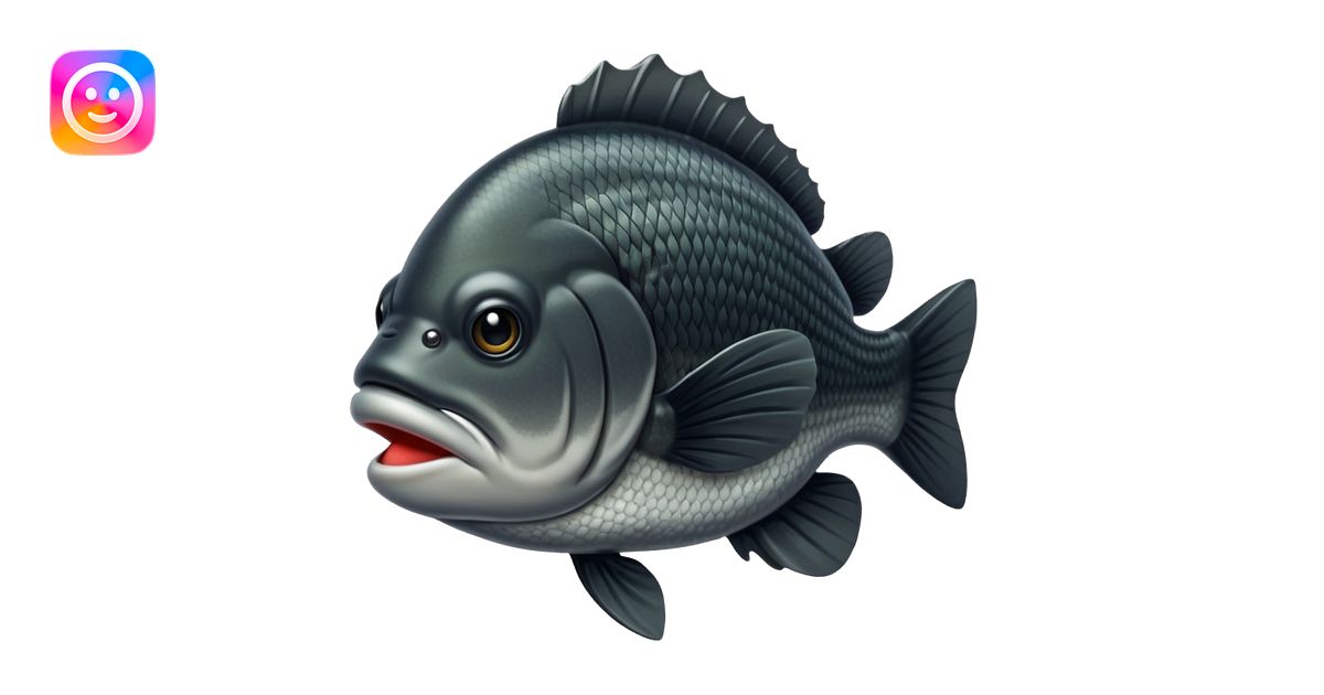 Black bass emoji | AI Emoji Generator