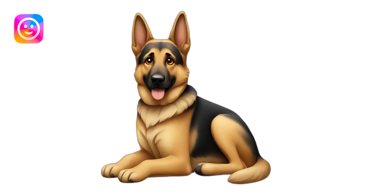 sitting german shepherd emoji | AI Emoji Generator