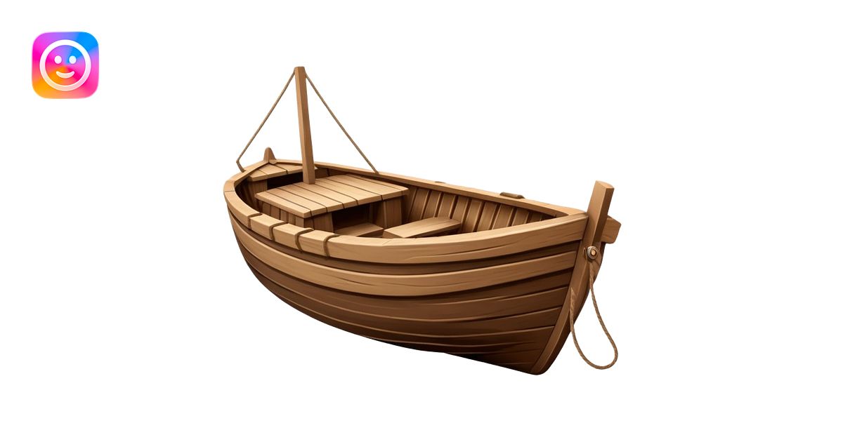 Wooden boat emoji | AI Emoji Generator