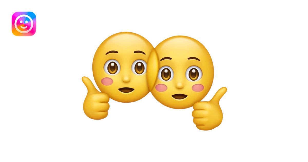 yellow emoji with begging eyes and two finger pointing at one another ...