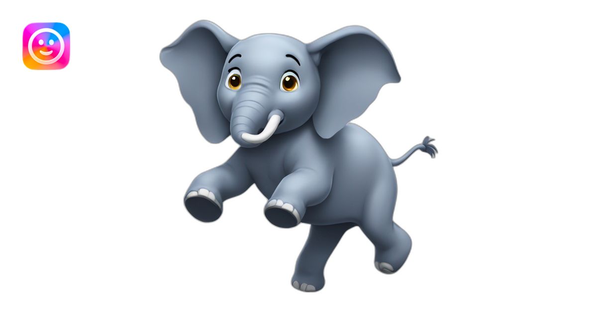 Elefante volando emoji | AI Emoji Generator
