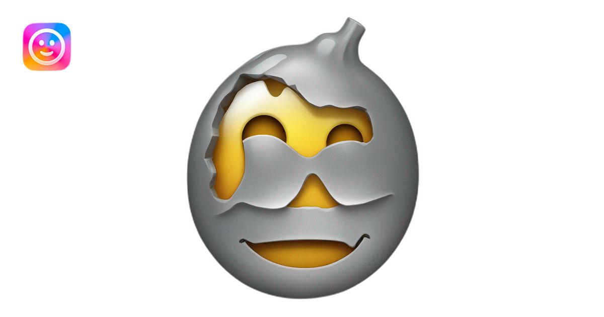 A smelted smiley emoji | AI Emoji Generator