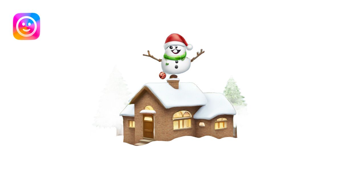 Merry Christmas words with Holly and snow falling emoji | AI Emoji ...