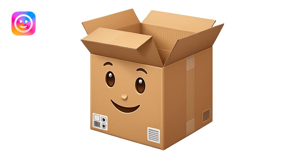 Cardboard box emoji | AI Emoji Generator