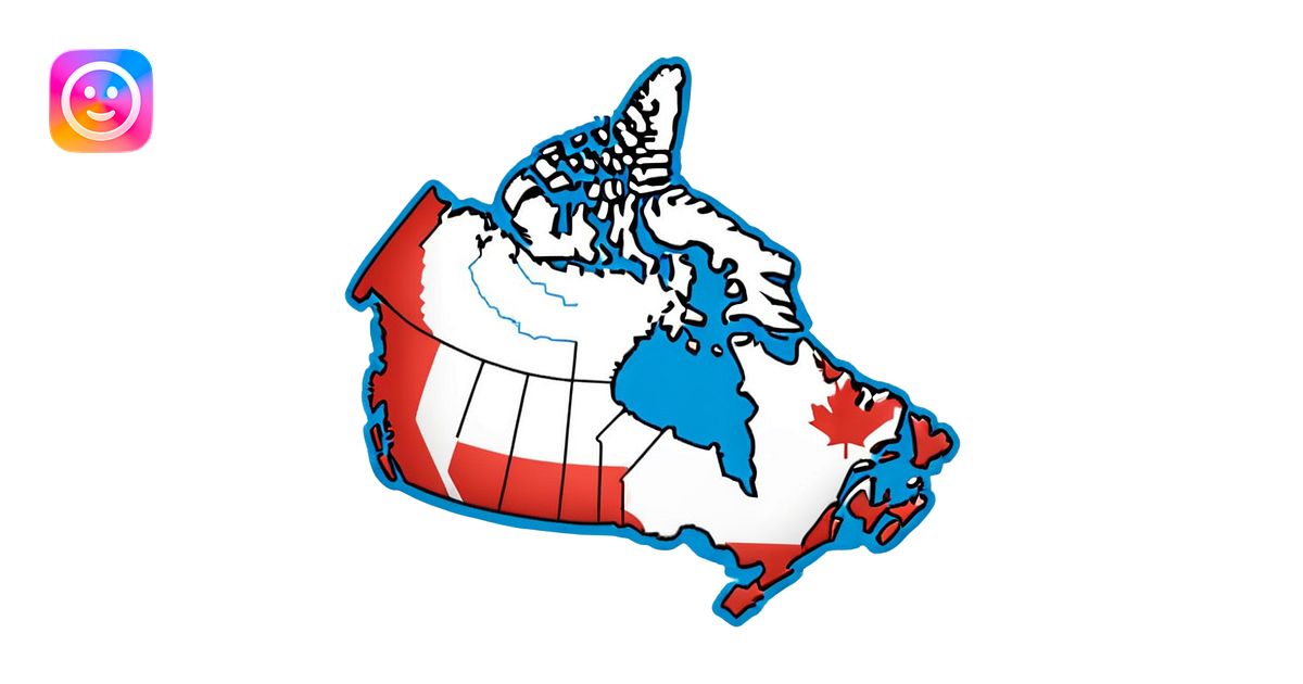 candian geoghrapgical perimeter all one colour emoji | AI Emoji Generator