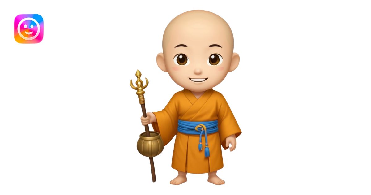 A small chibi-style monk character inspired by classic Journey-to-the ...