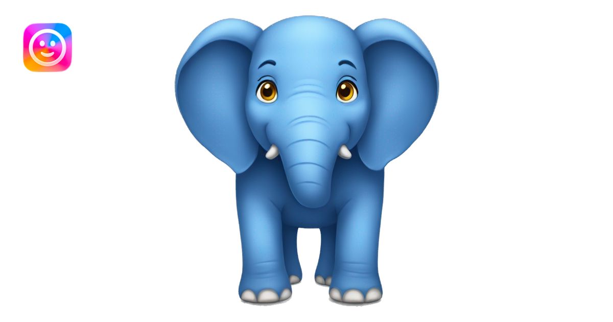 blue elephant emoji | AI Emoji Generator