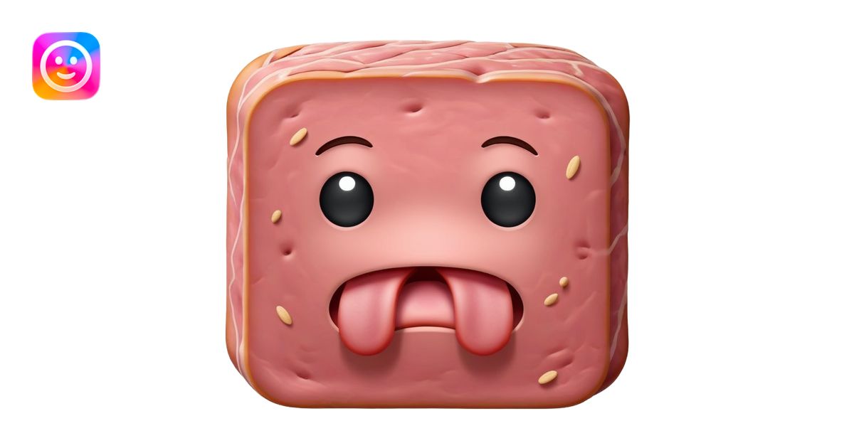 SPAM MEAT sad face EMOJI emoji | AI Emoji Generator