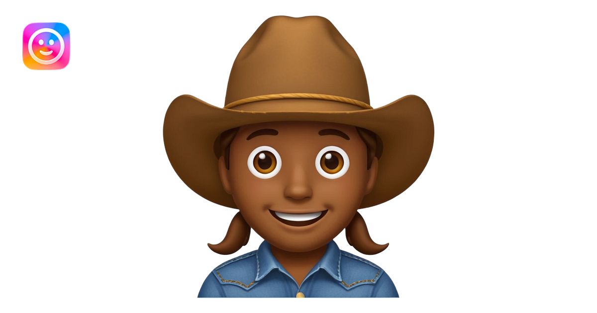 Poop emoji wearing a cowboy hat emoji | AI Emoji Generator