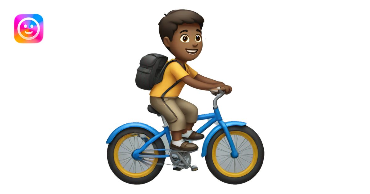 Boy on cycle emoji | AI Emoji Generator