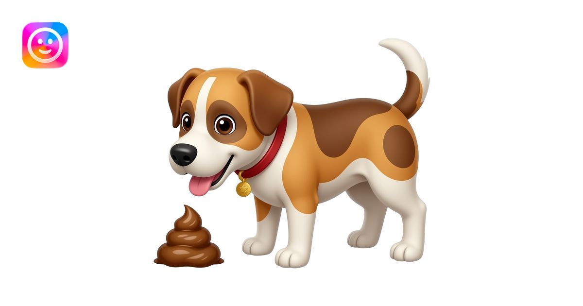 dog pooping emoji | AI Emoji Generator