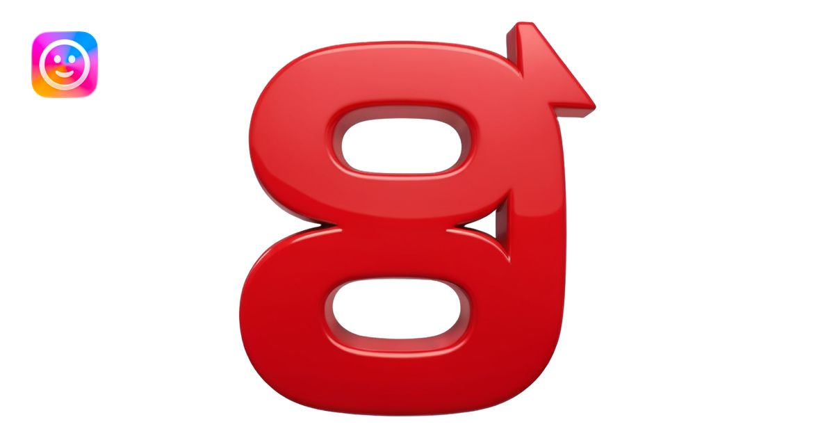 A 3D cartoon plus and percentage sign in red, glossy finish, Memoji ...