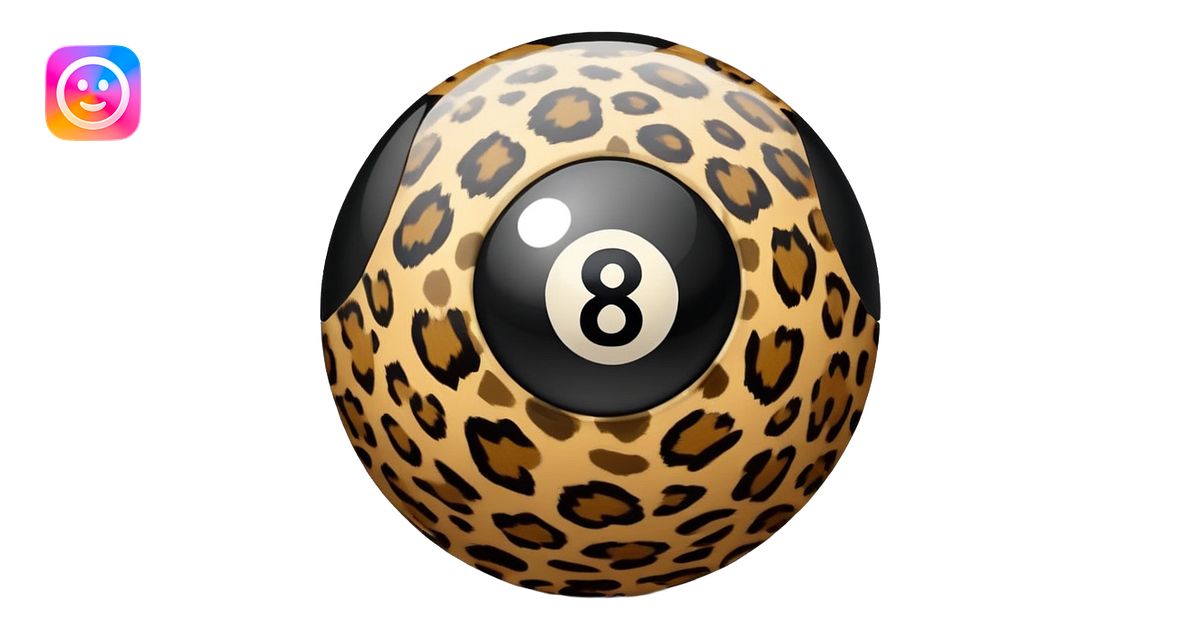 Leopard print 8 ball emoji | AI Emoji Generator