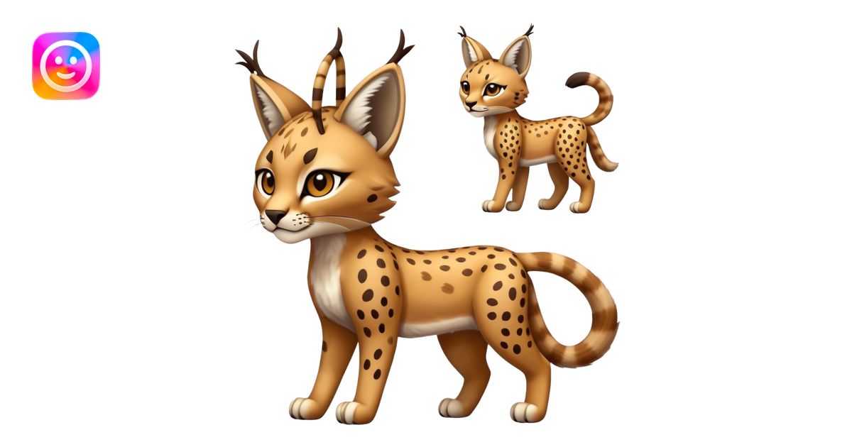 Cute cool bobcat-lynx-cheetah-caracal-animal-hybrid-Fakemon full body ...