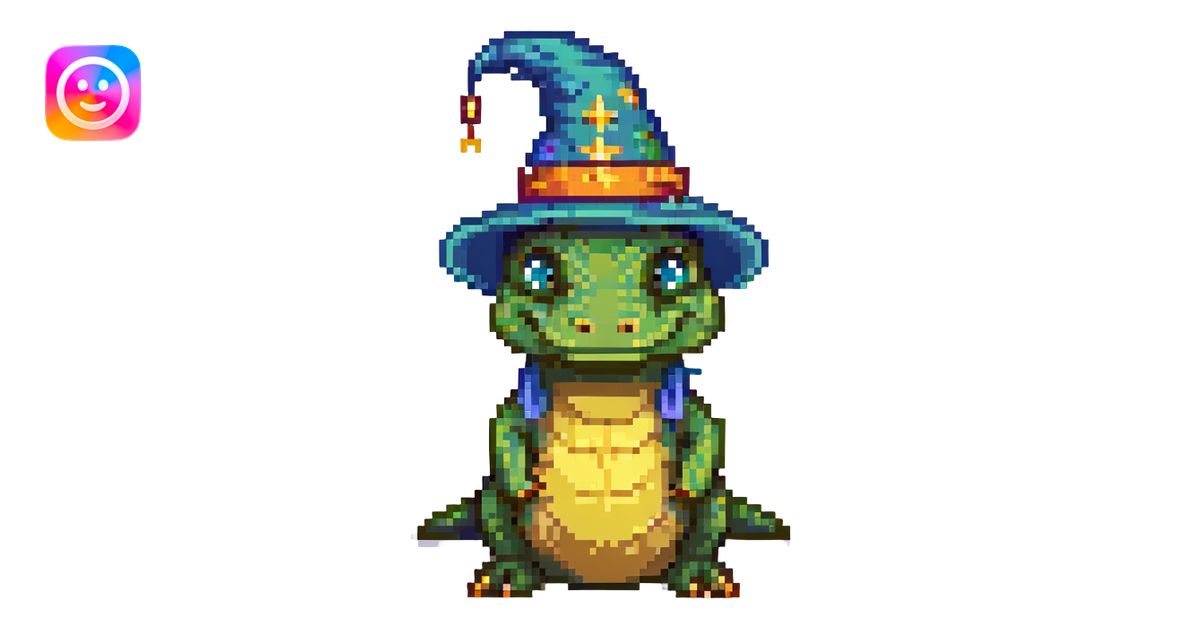 simple alligator wizard, emoji style illustration | AI Emoji Generator