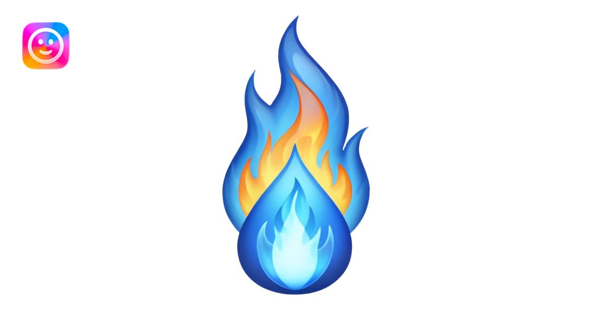 Blue fire emoji | AI Emoji Generator