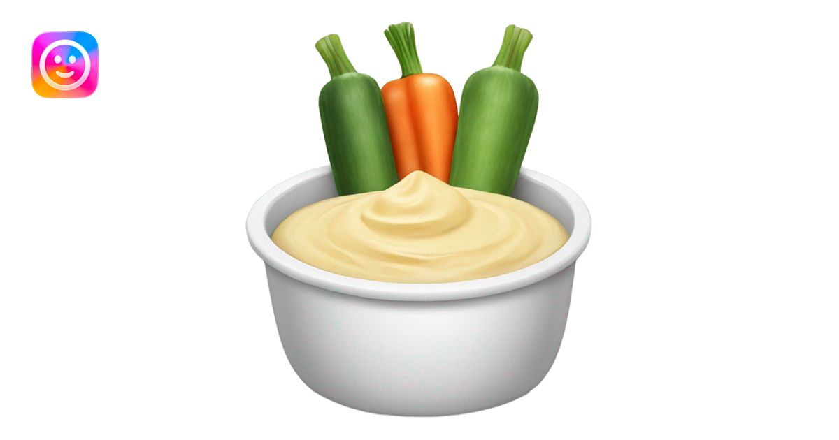Veggies and dip emoji | AI Emoji Generator