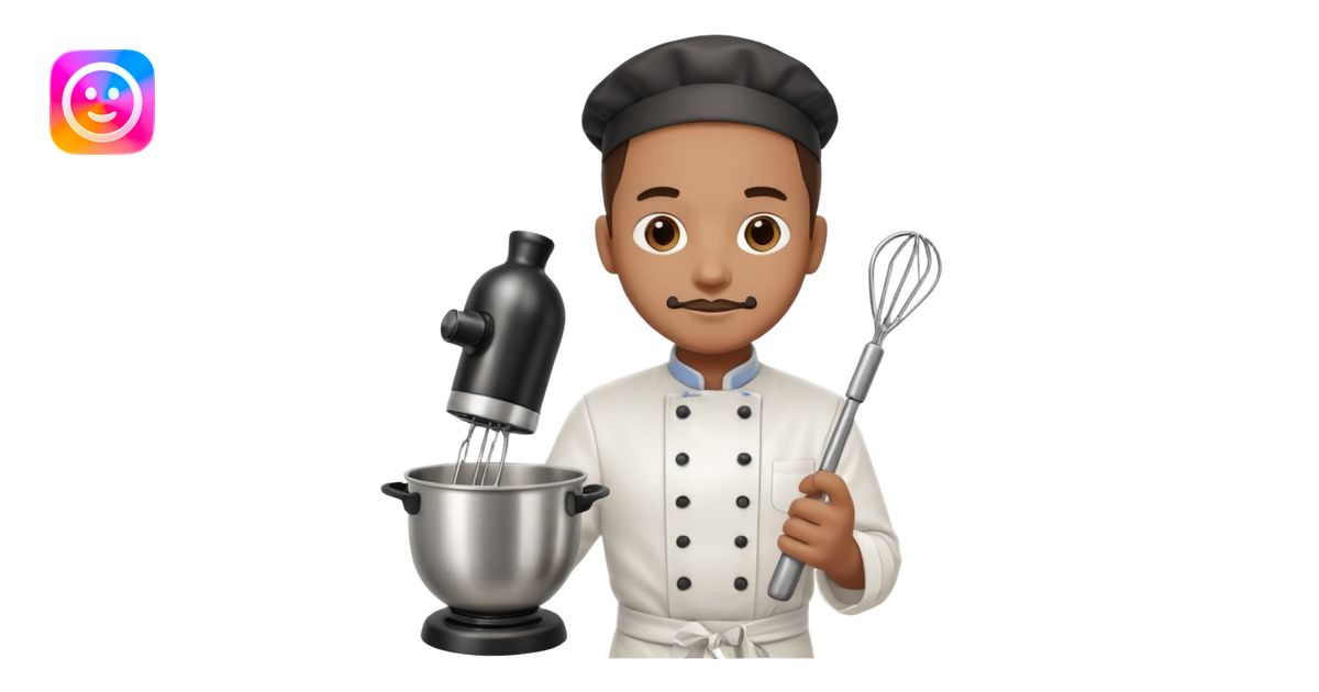 chef holding mixer emoji | AI Emoji Generator
