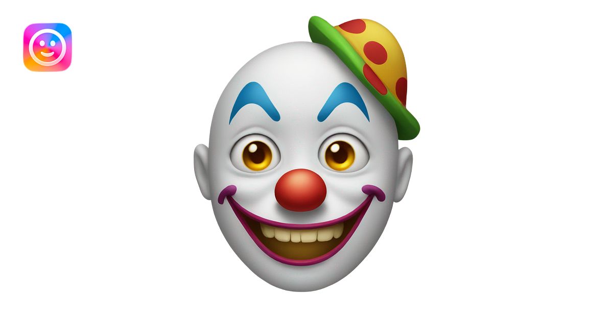 Creepy clown smile emoji | AI Emoji Generator