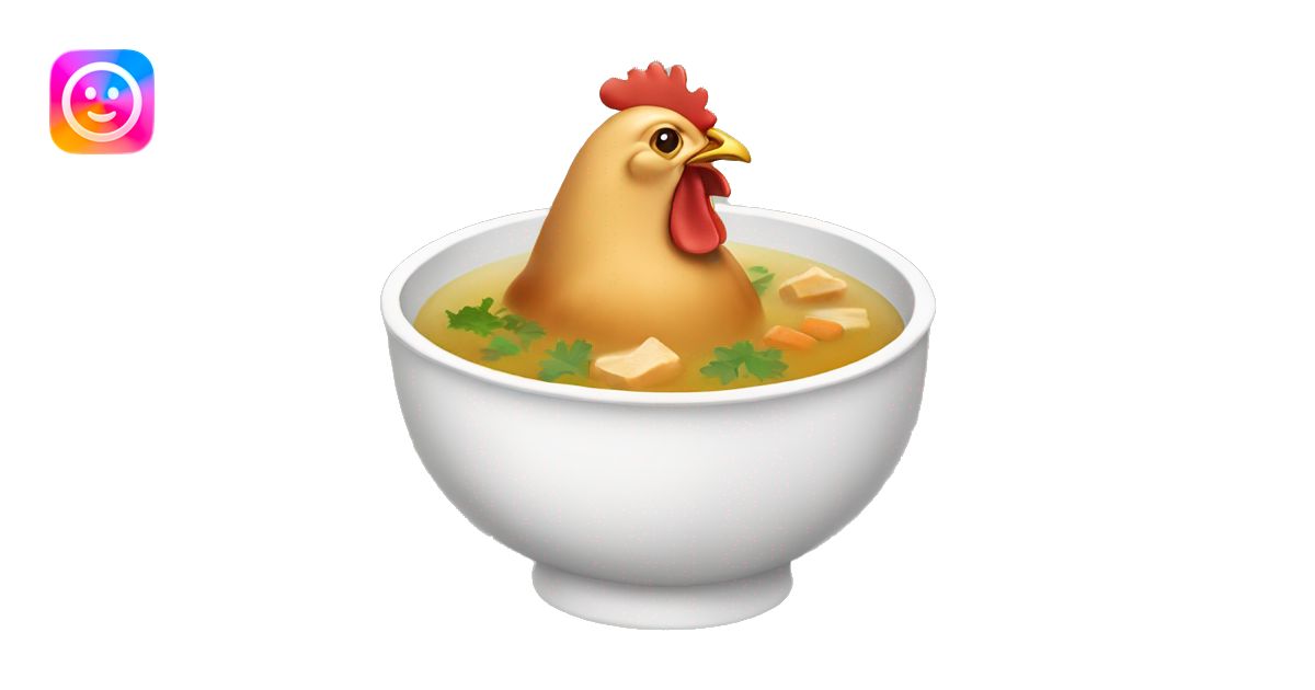 Whole Chicken Soup emoji | AI Emoji Generator