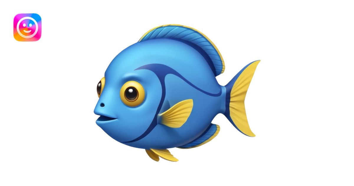 baby blue tang fish and a teddy bear emoji | AI Emoji Generator